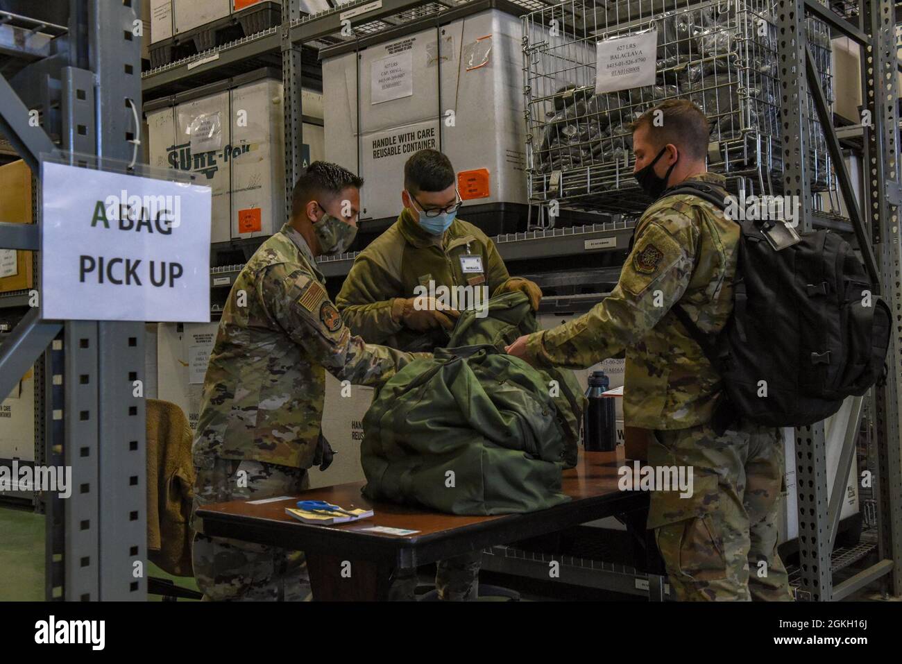 U.S. Air Force Senior Airman Isaiah Camacho, left, and U.S. Air Force ...