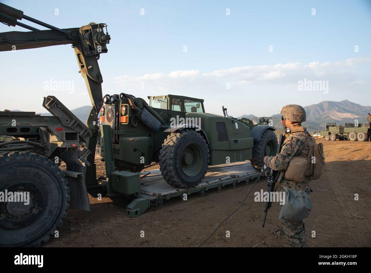 U.S. Marine Corps Cpl. Sergio Hernandez, a motor vehicle operator with ...