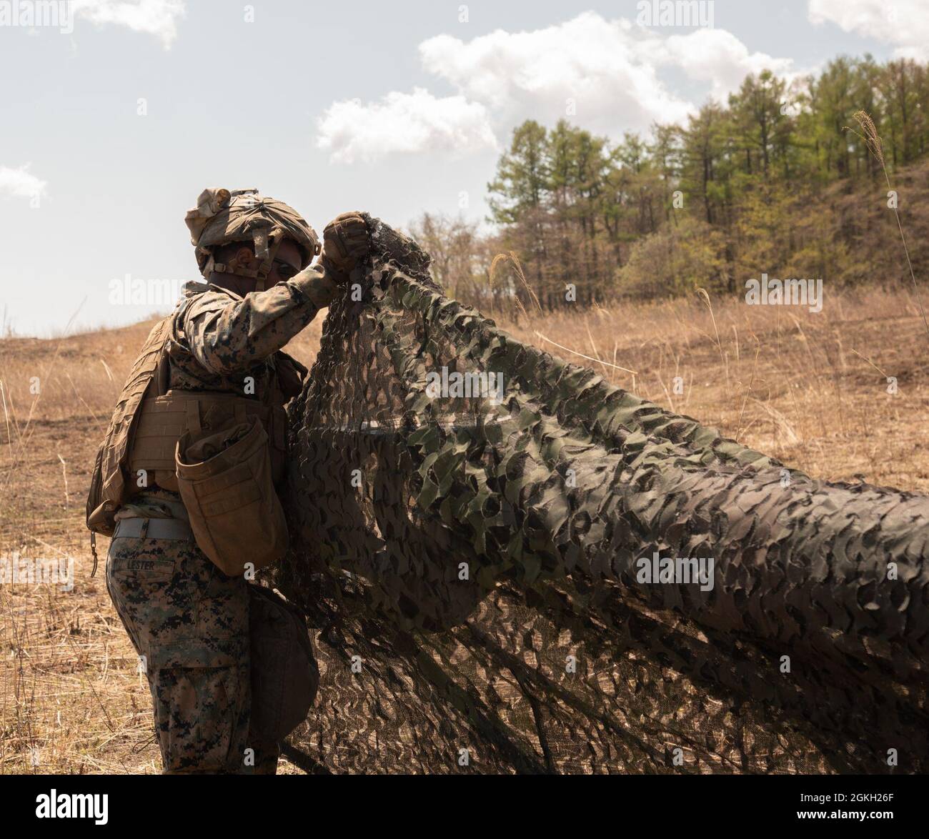 U.S. Marine Corps Lance Cpl. Christopher Lester, a field artillery ...