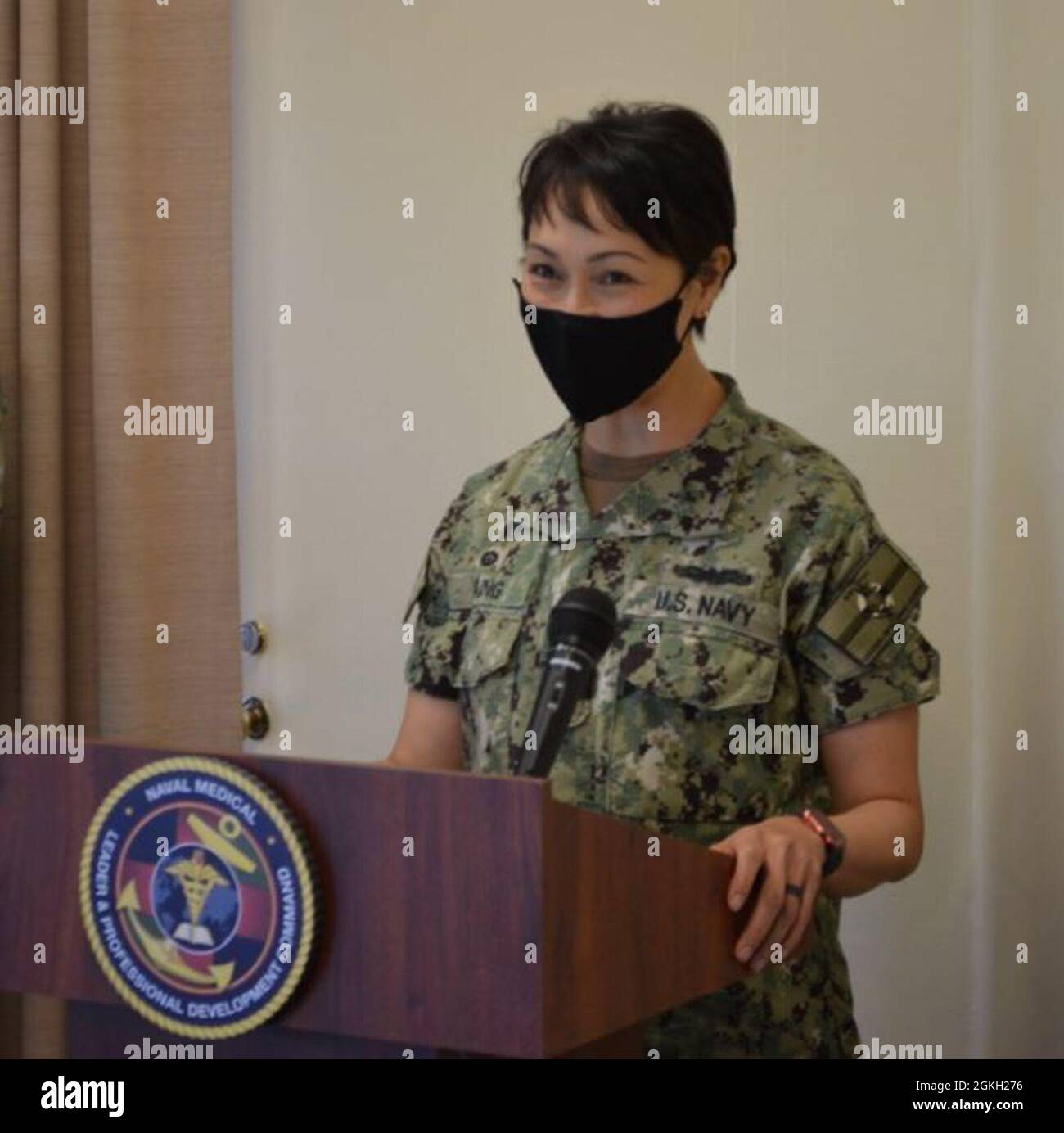 Captain Rachel Myaing, NML&PDC's Commanding Officer providing the ...