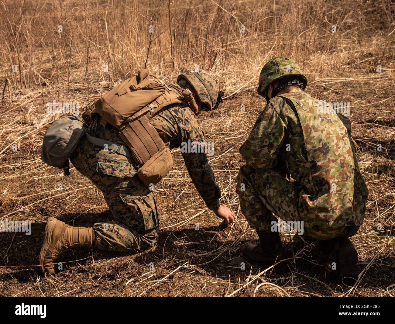 U.S. Marine Corps Capt. Steven Stansbury, a battery commander with 3d ...