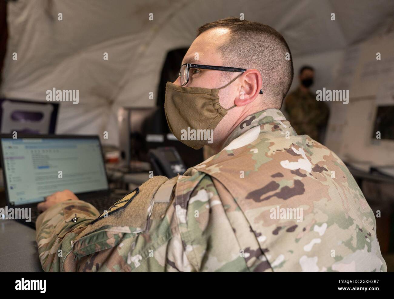 A U.S. Army staff sergeant assigned to Headquarters Company 204th ...