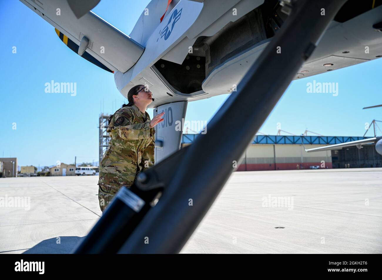 Capt. Chelsie Miller, 49th Operations Group MQ-9 Reaper pilot, conducts ...