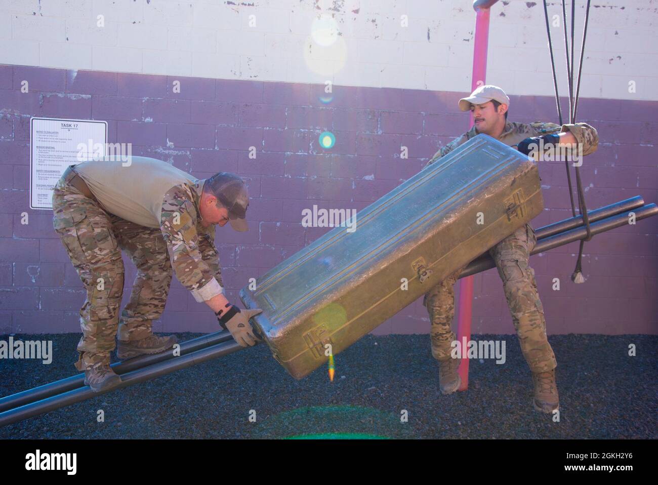 Two U.S. Air Force Tactical Air Control Party specialists go through ...