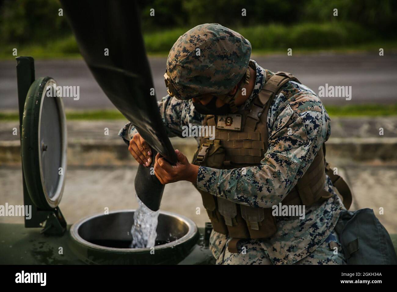 U.S. Marine Corps Lance Cpl. Miguel Reyna, motor transport operator ...