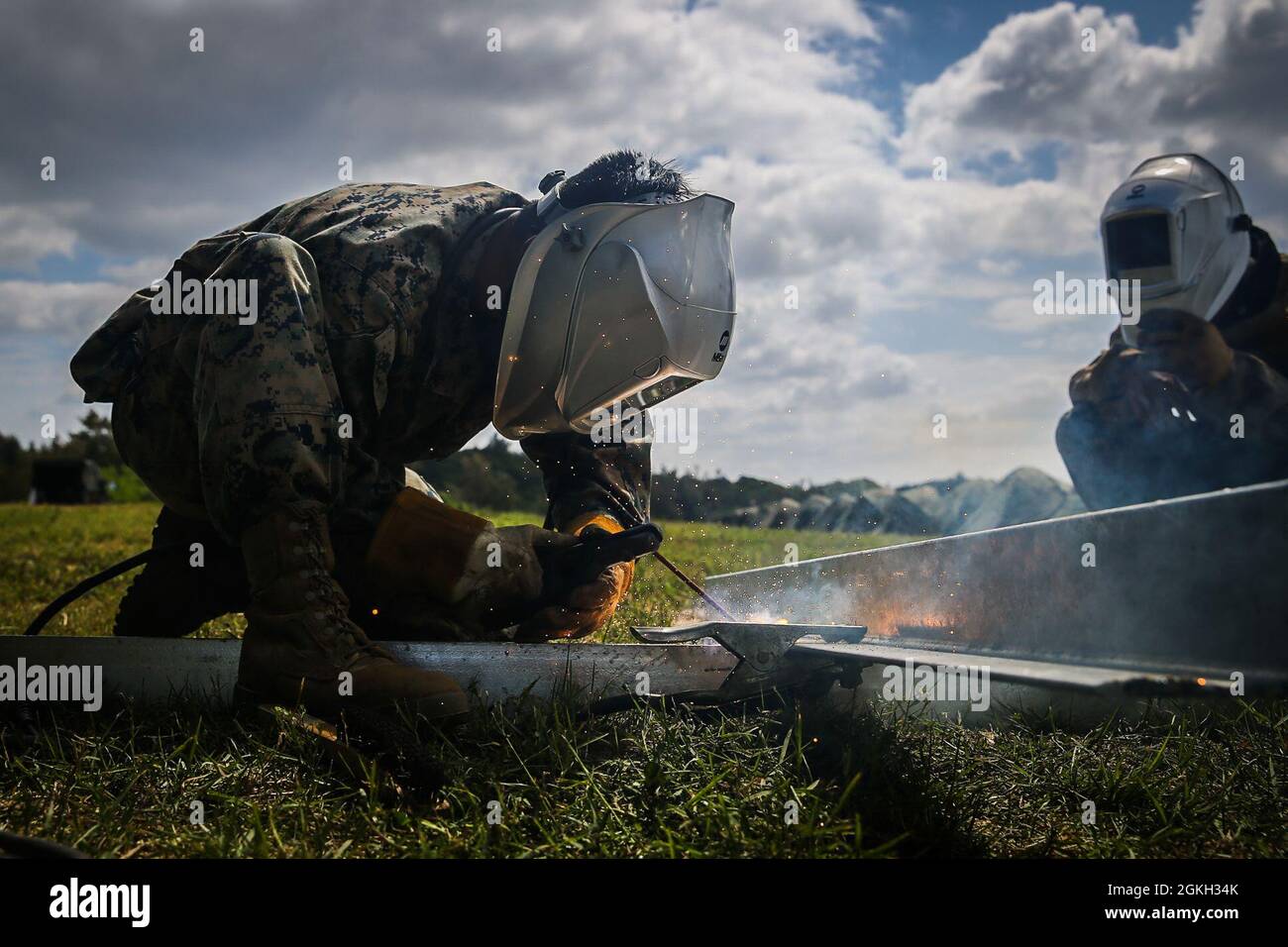 U.S. Marine Corps Lance Cpl. Htoo Htoo Baw, metal worker with Engineer ...