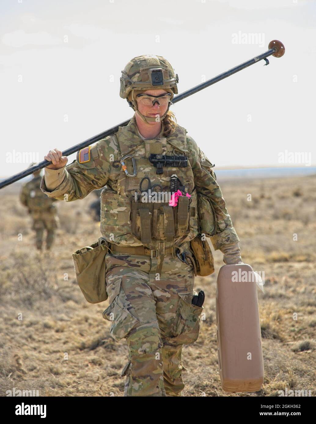 Staff Sgt. Erin Dobbins, 79th EOD Bn., 752nd EOD Company, carries ...