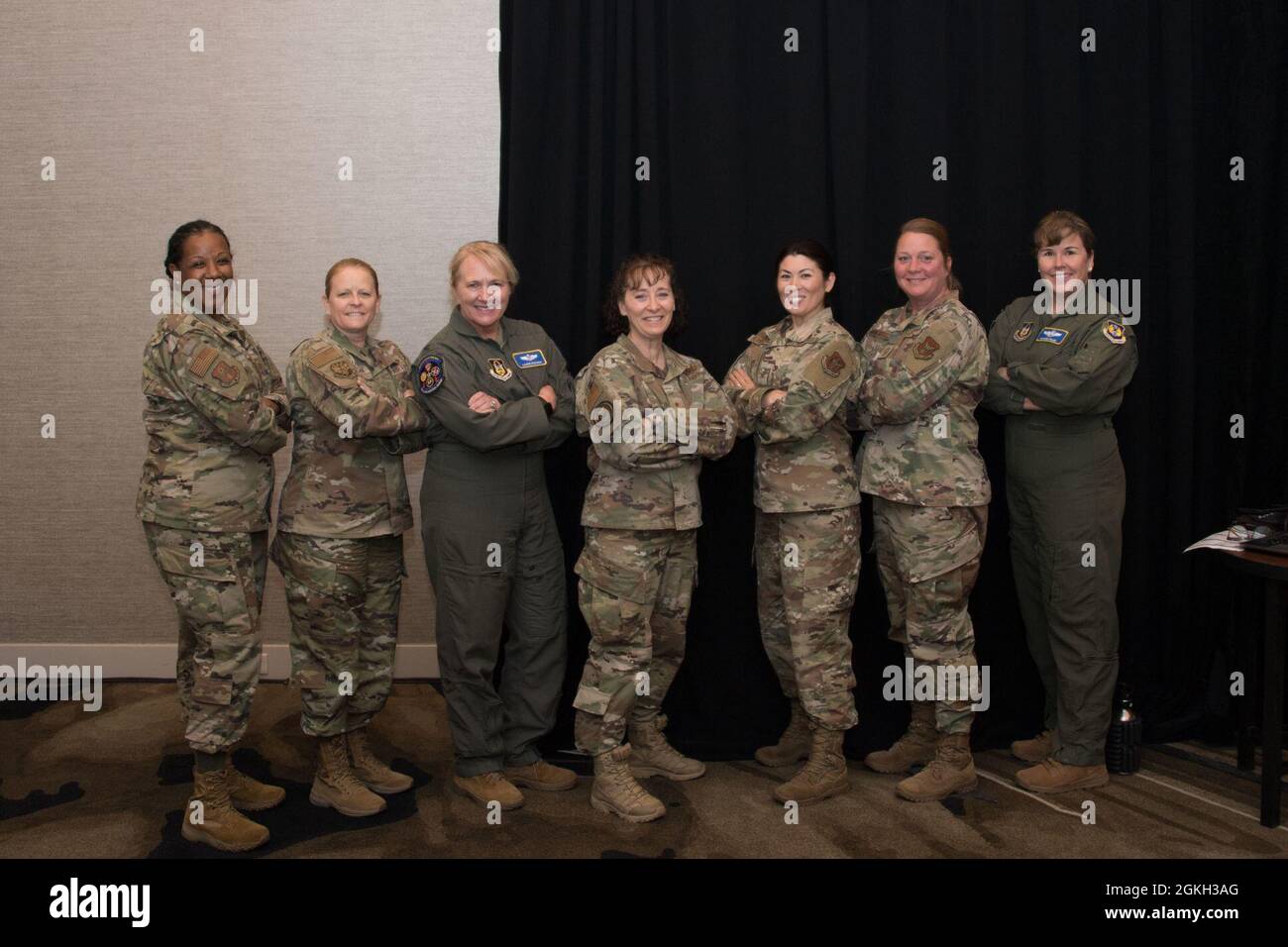Leaders from across 10th Air Force pose for a picture with Brig Gen ...