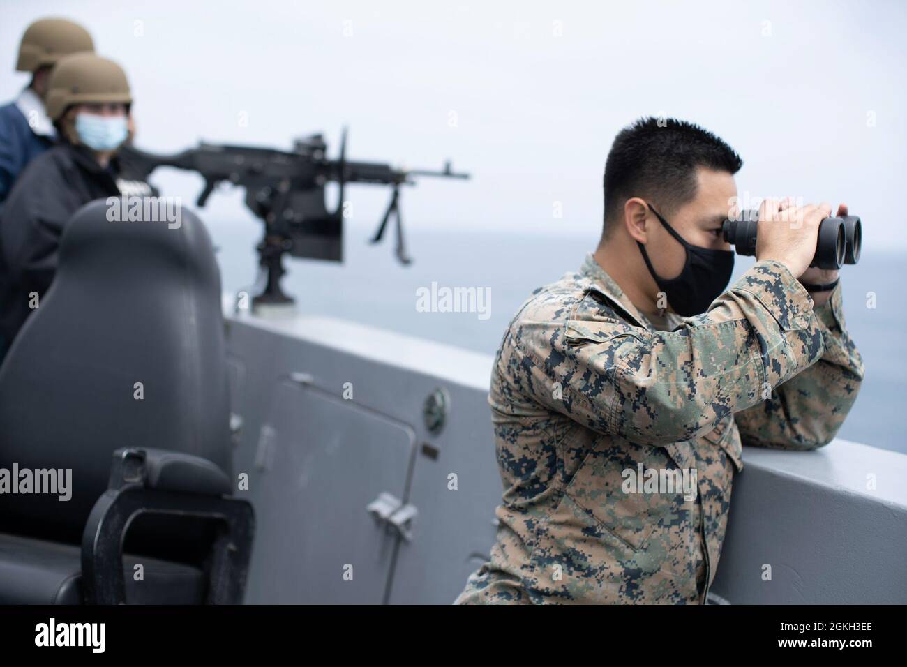 PACIFIC OCEAN (April 20, 2021) U.S. Marine Corps Sgt. Sheldon Kim, a ...