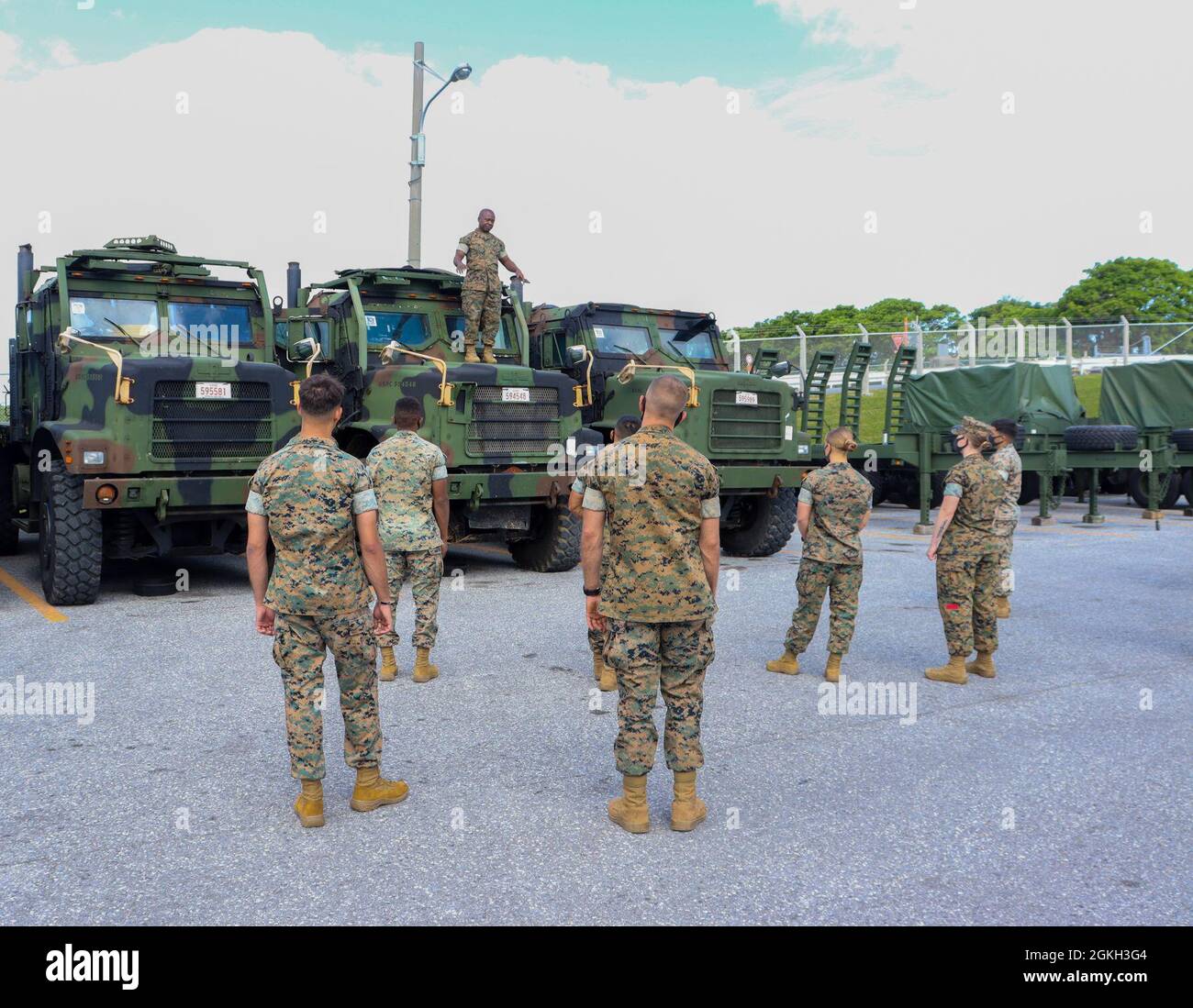 U.S Marine Corps Gunnery Sgt. Luckner Desma, chief, Motor Transport ...