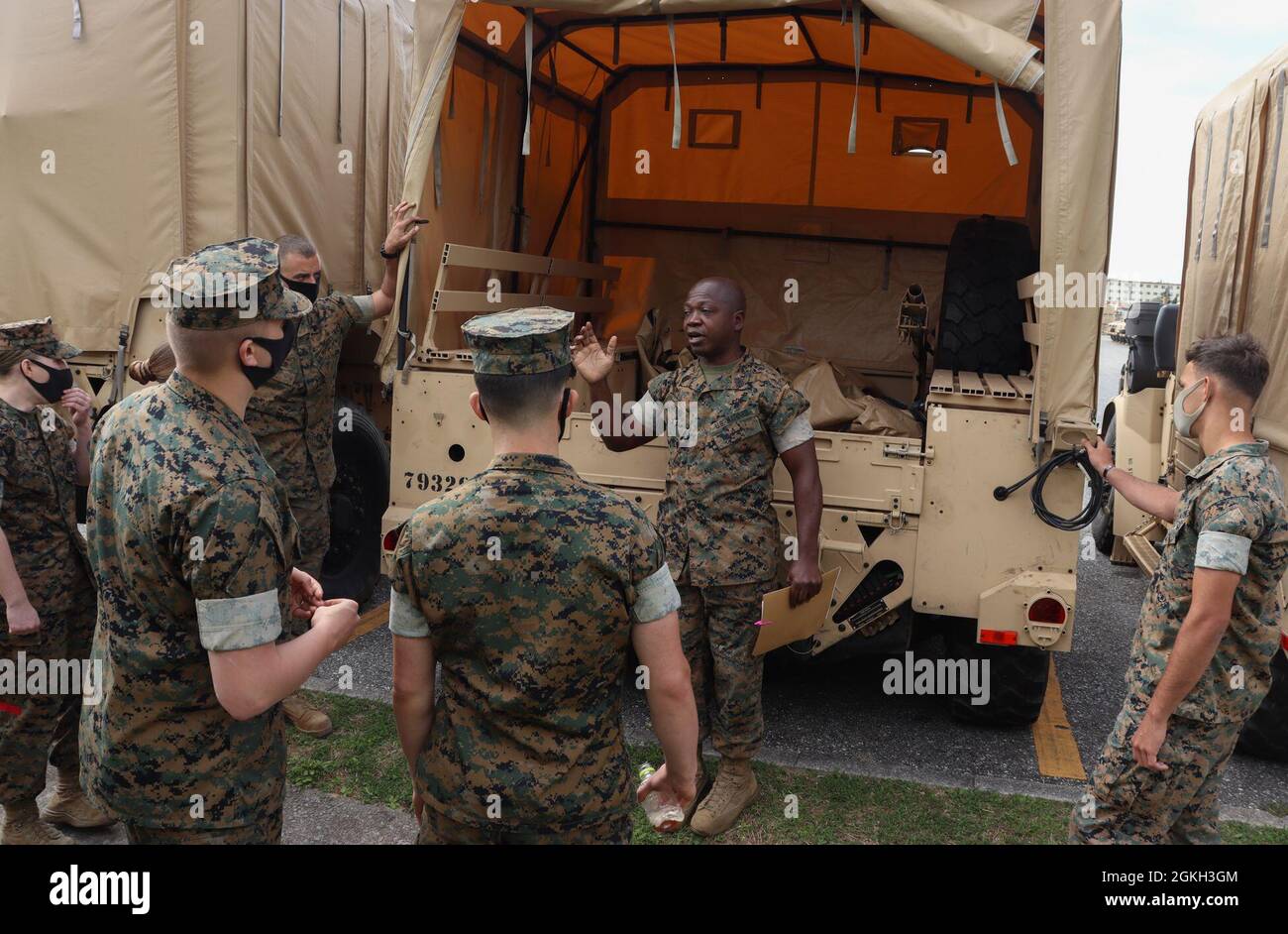 U.S Marine Corps Gunnery Sgt. Luckner Desma, chief, Motor Transport ...