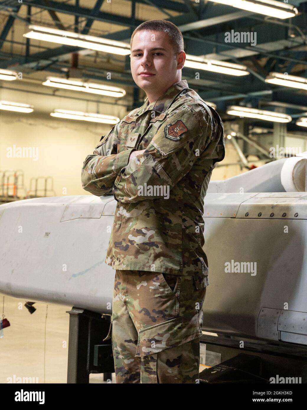 Senior Airman Dolton Wood, 2nd Munitions Squadron missile maintenance team chief, poses for a ...