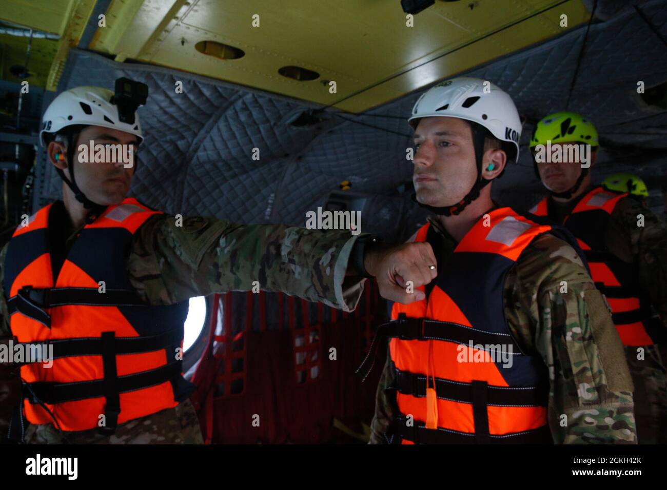U.S. Army Maj. Brian Molloy, left, a cast master assigned to Joint Task ...
