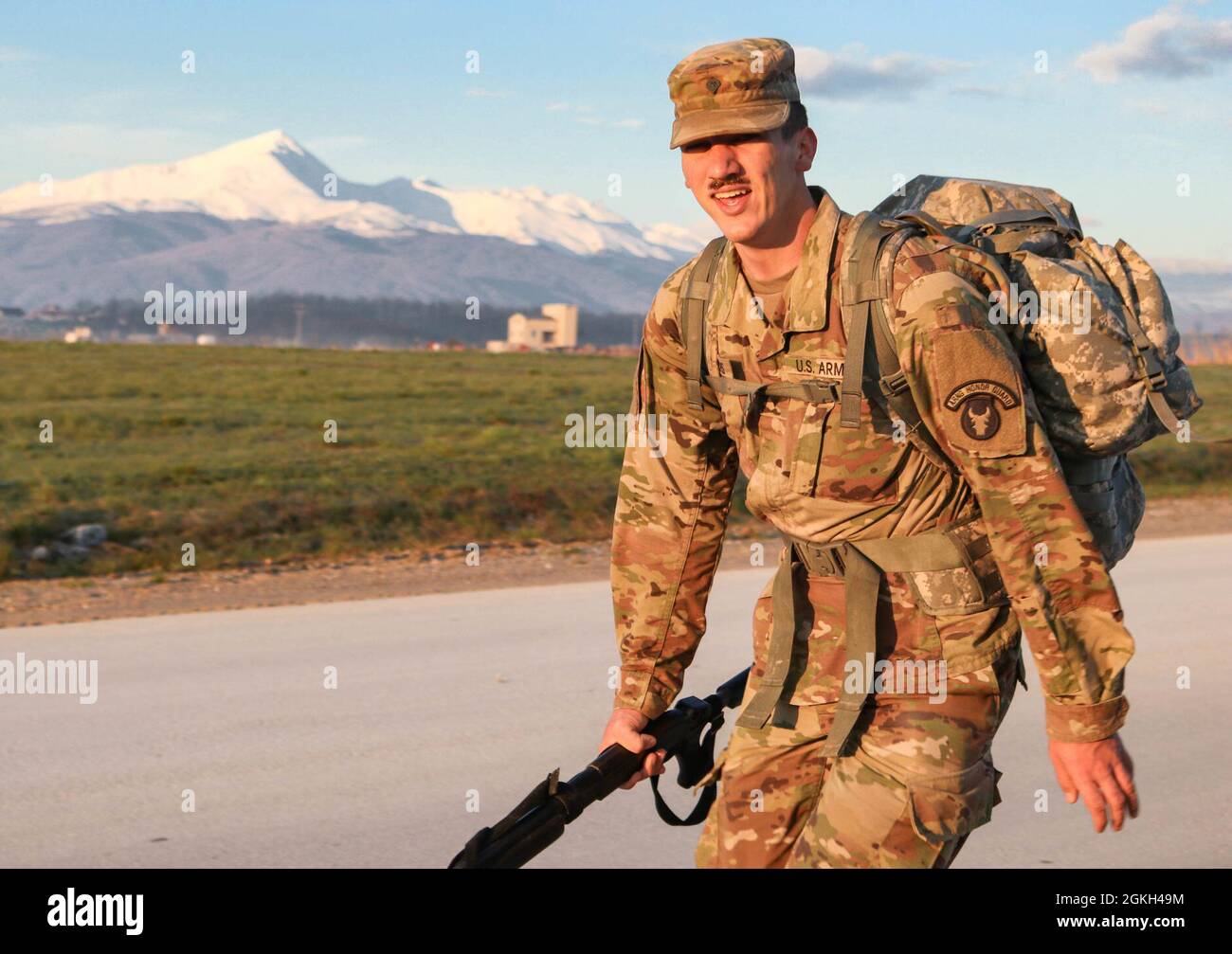 Spc. Christian Hinrichs, a cavalry scout with Troop B, 1st Squadron ...