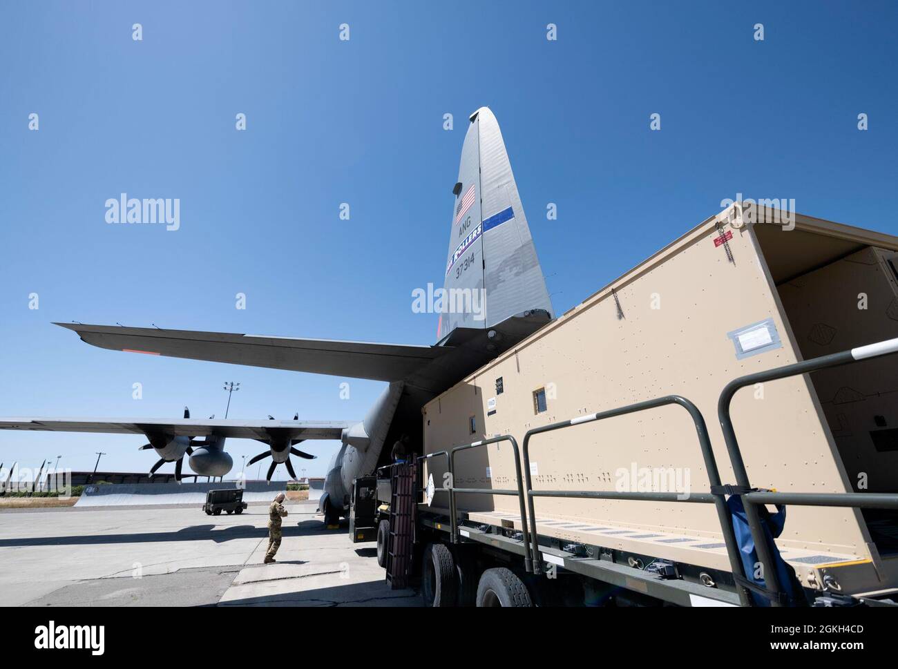 A Negatively Pressurized Conex Lite sits on a K loader April 20, 2021 ...