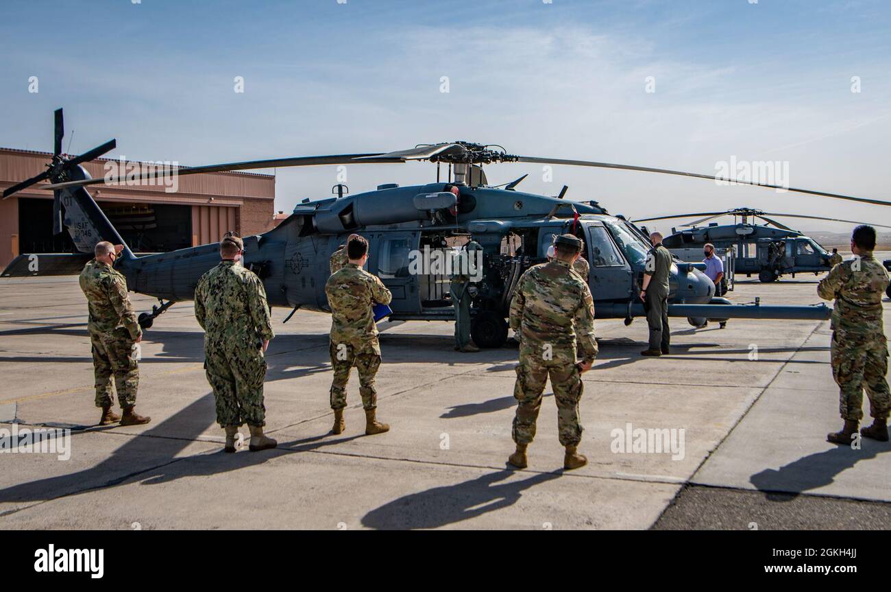 Representatives from across the Department of Defense observe as Airmen ...