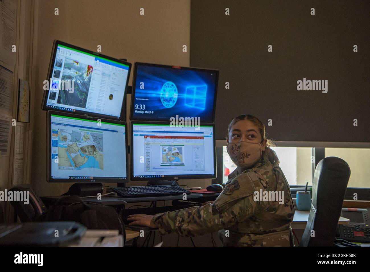 U.S. Air Force Airman 1st Class Ana Amaral, a weather forecaster for ...