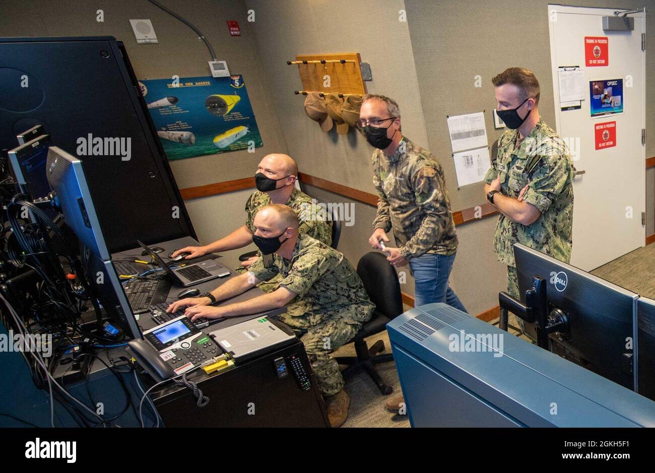 210421-N-AD499-1046 KEYPORT, WASH (April 21, 2021) Sailors attached to Unmanned Undersea ...