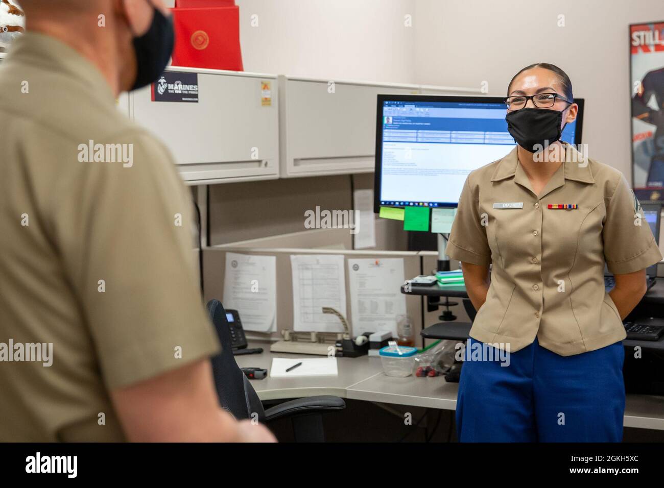 U.S. Marine Corps Lance Cpl. Adriana Nogalesdiaz, an adjutant clerk ...
