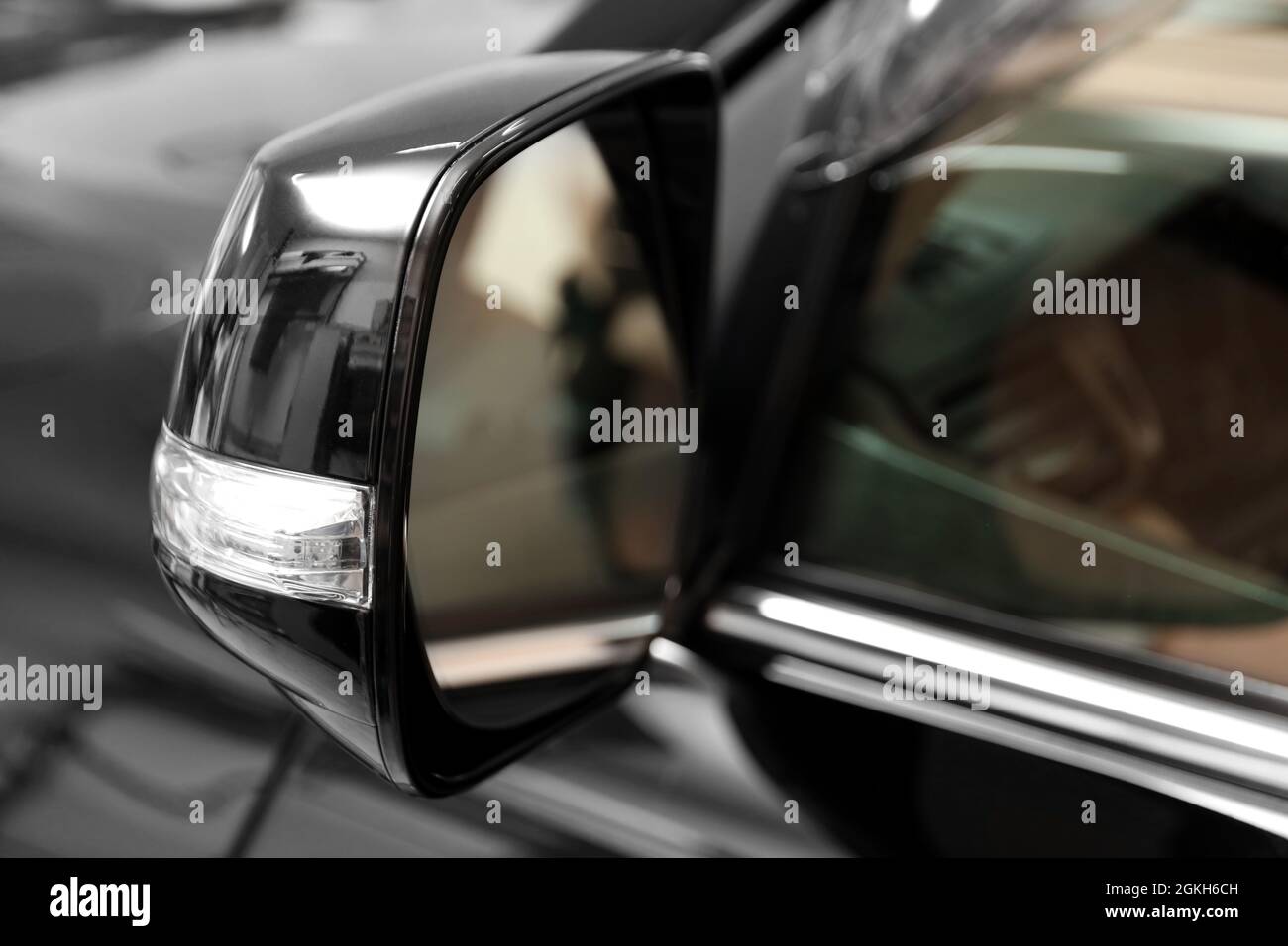 Side mirror of modern car, closeup Stock Photo - Alamy
