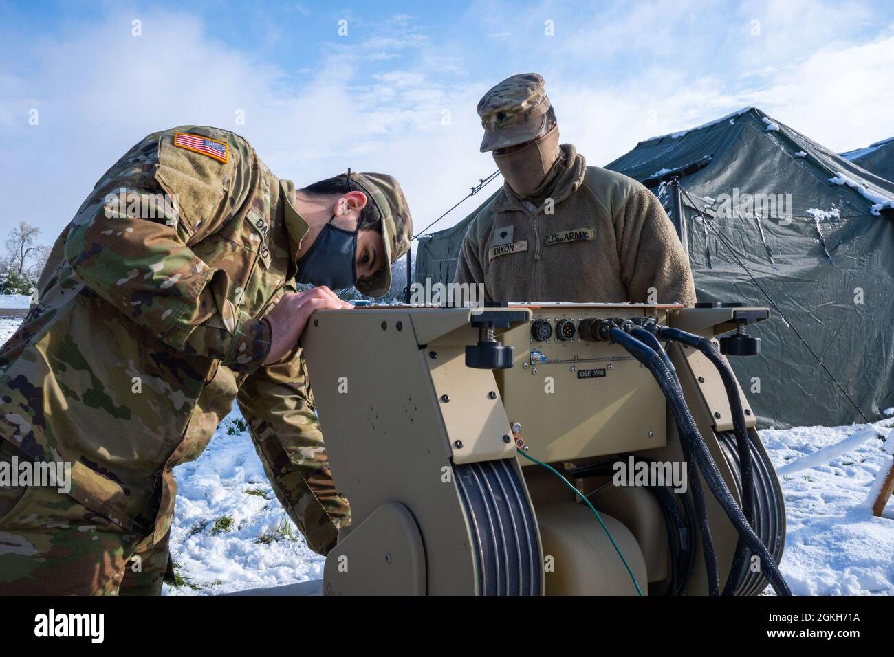 U.S. Army Pfc. Peter Dalessio, an information technology specialist ...