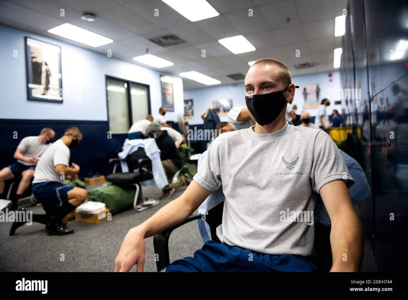 U.S. Air Force basic military training trainees conduct inventory of ...