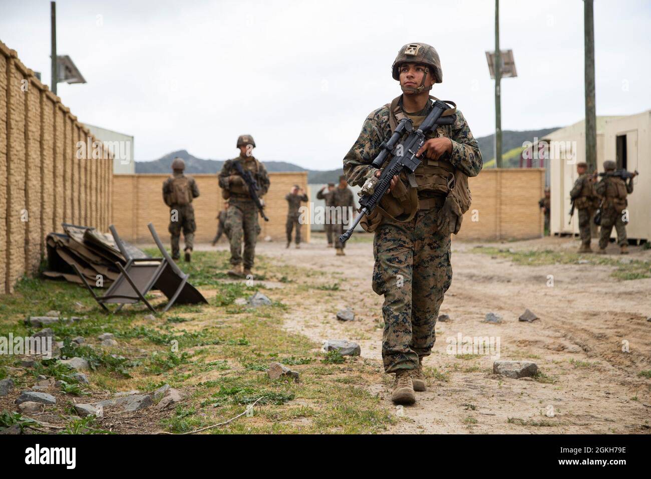 U.S. Marines with Alpha Company, Infantry Training Battalion, School of ...