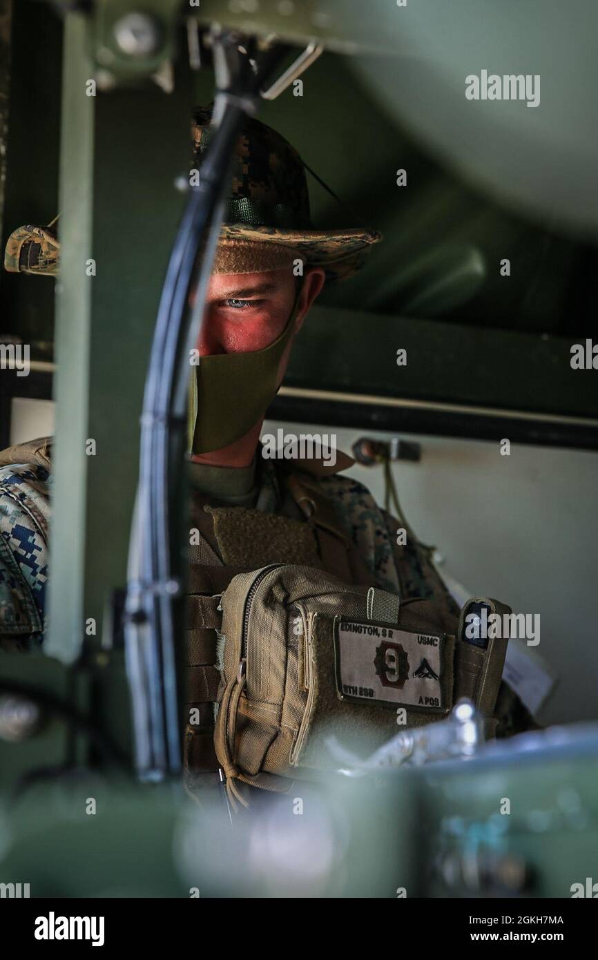 U.S. Marine Corps Lance Cpl. Stephen Edington, water support technician ...