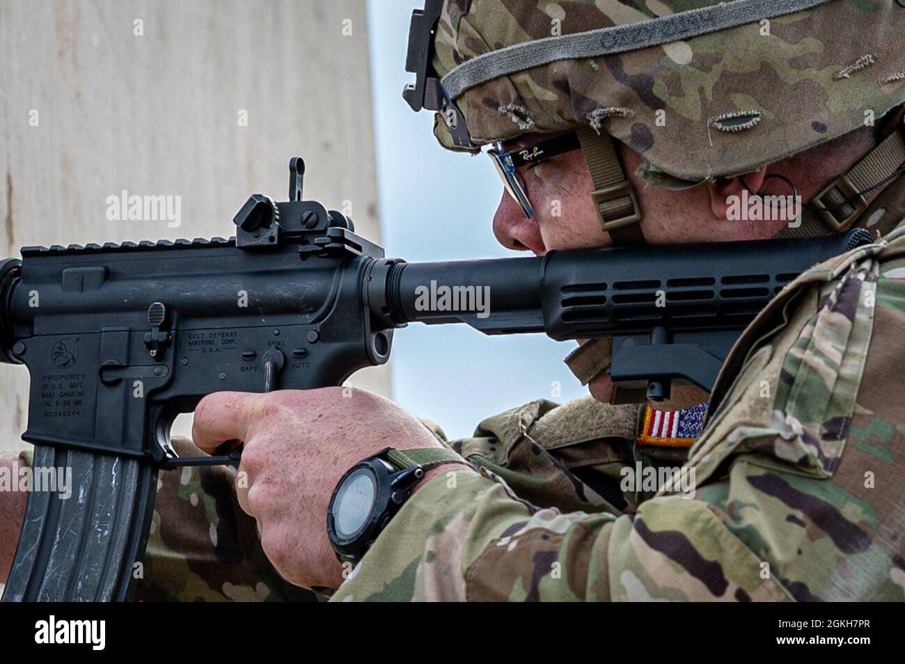 U.S. Army Soldiers take part in the rifle range during the Infantry ...