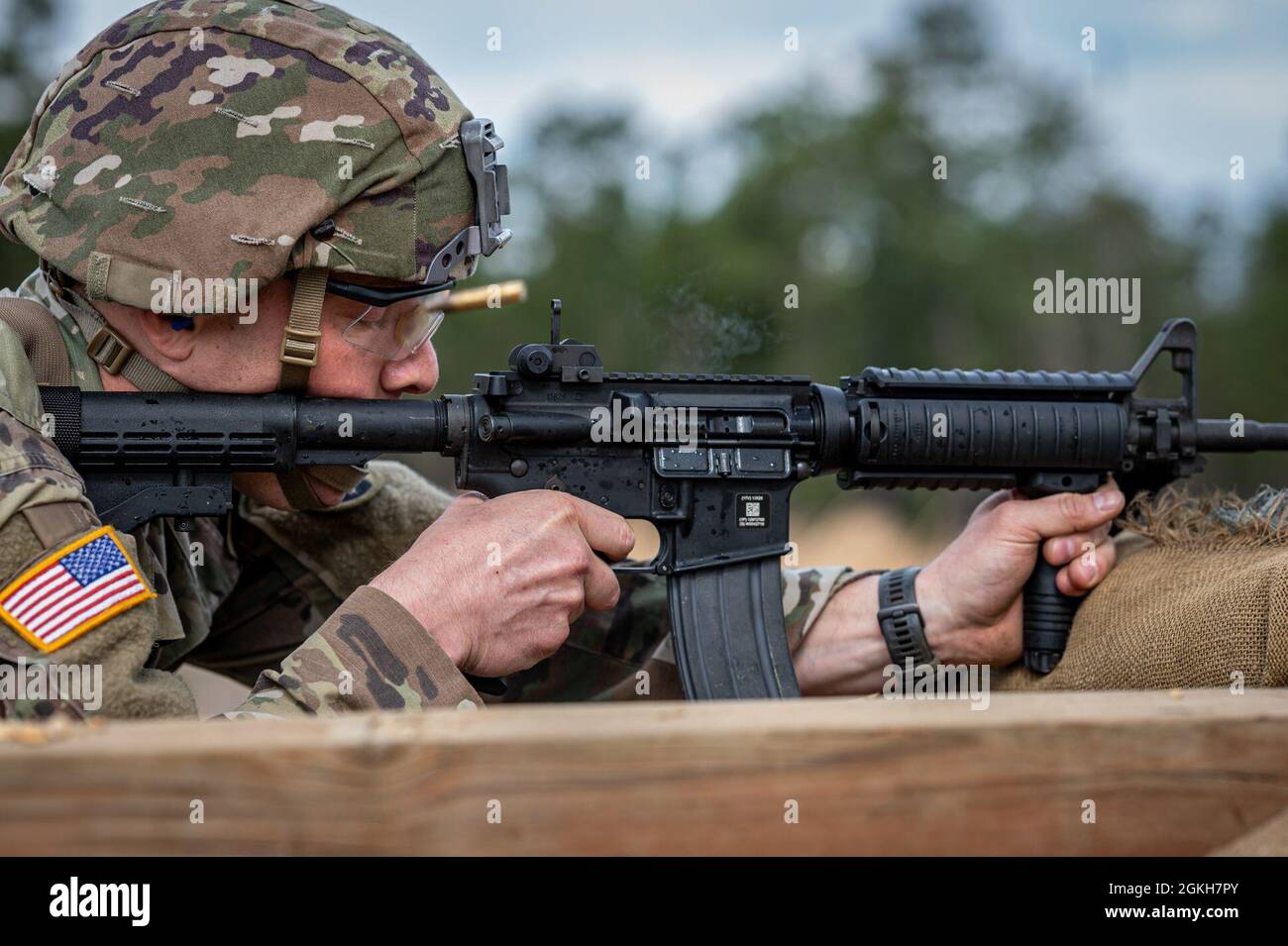 U.S. Army Soldiers take part in the rifle range during the Infantry ...