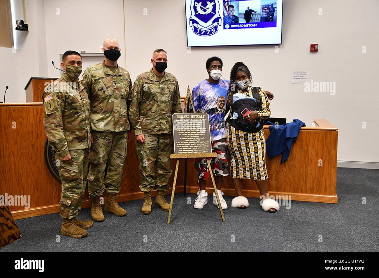 Standing behind the plaque dedicating the Fort Polk courthouse in the ...