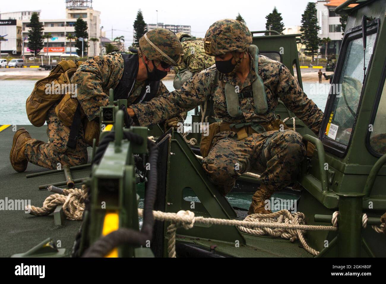 U.S. Marines with 9th Engineer Support Battalion and Navy Seabees with ...