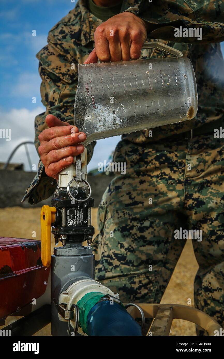 U.S. Marine Corps Lance Cpl. Brian Graham, water support technician ...