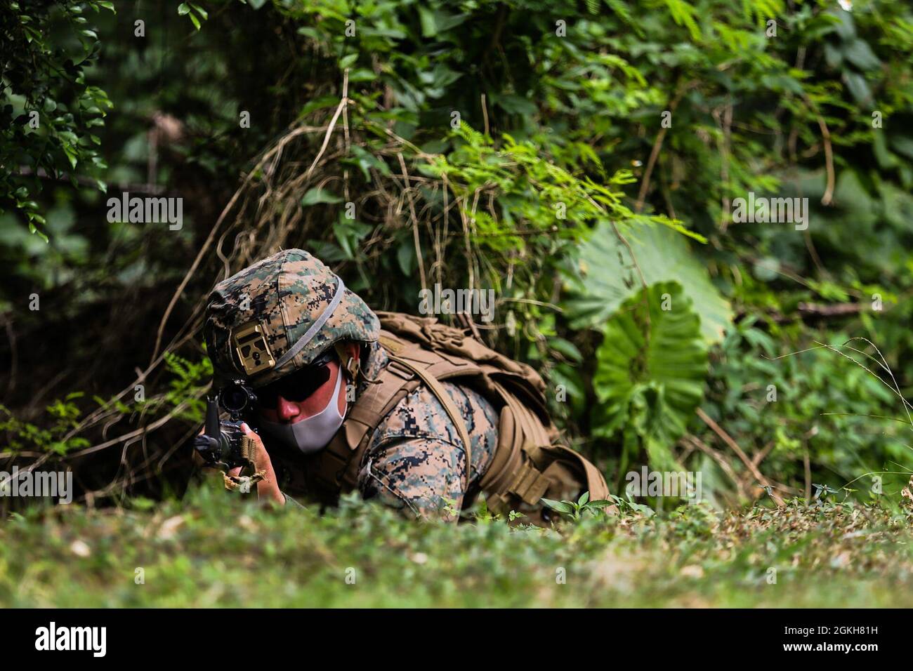 A U.S. Marine with 9th Engineer Support Battalion, 3d Marine Logistics ...