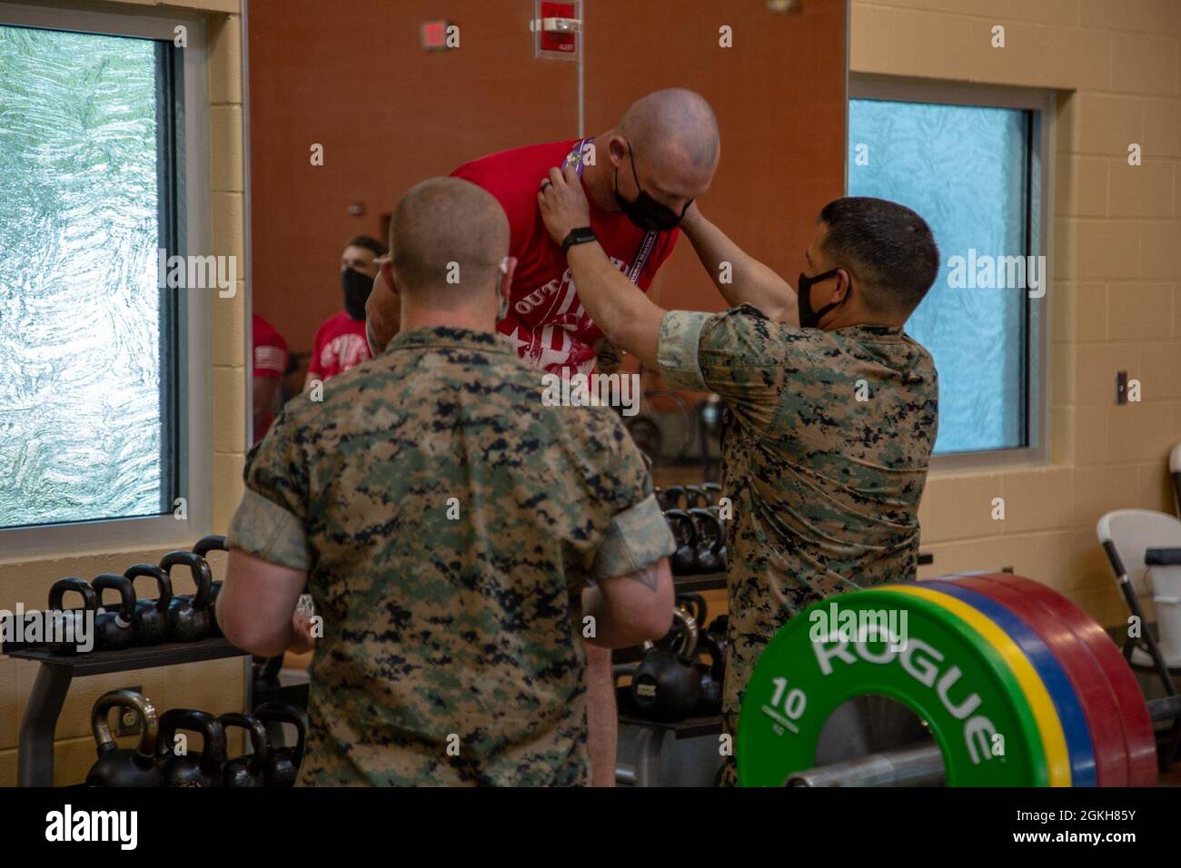 U.S. Marine Corps Master Sgt. Jackson G. Goins a recovering service ...