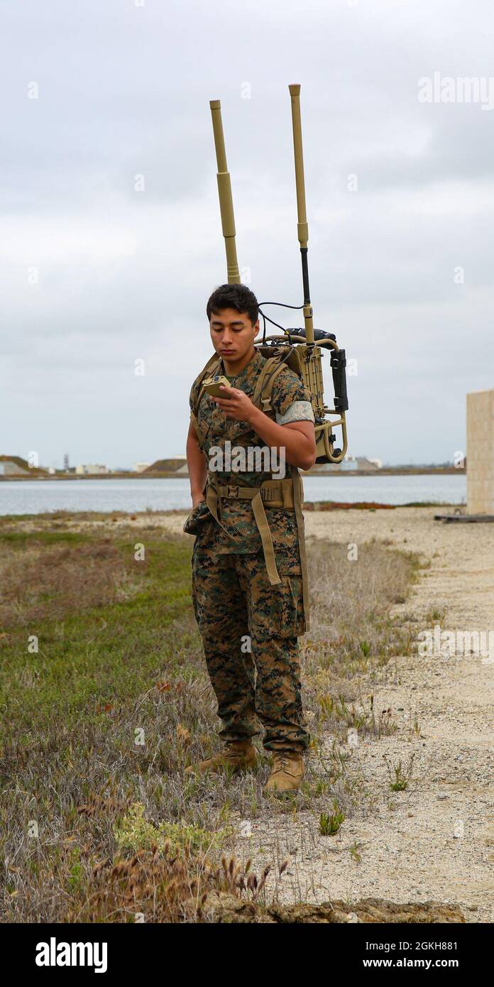 U.S. Marine Cpl. Emilio Vasquez, an electronic warfare operator ...