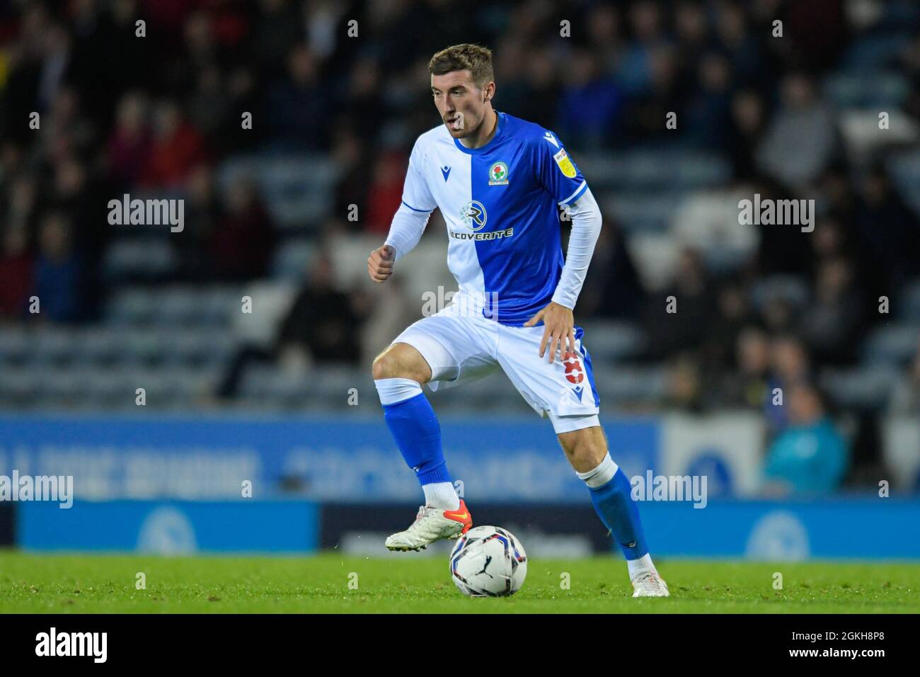 Blackburn, UK. 14th Sep, 2021. Joe Rothwell #8 of Blackburn Rovers with ...
