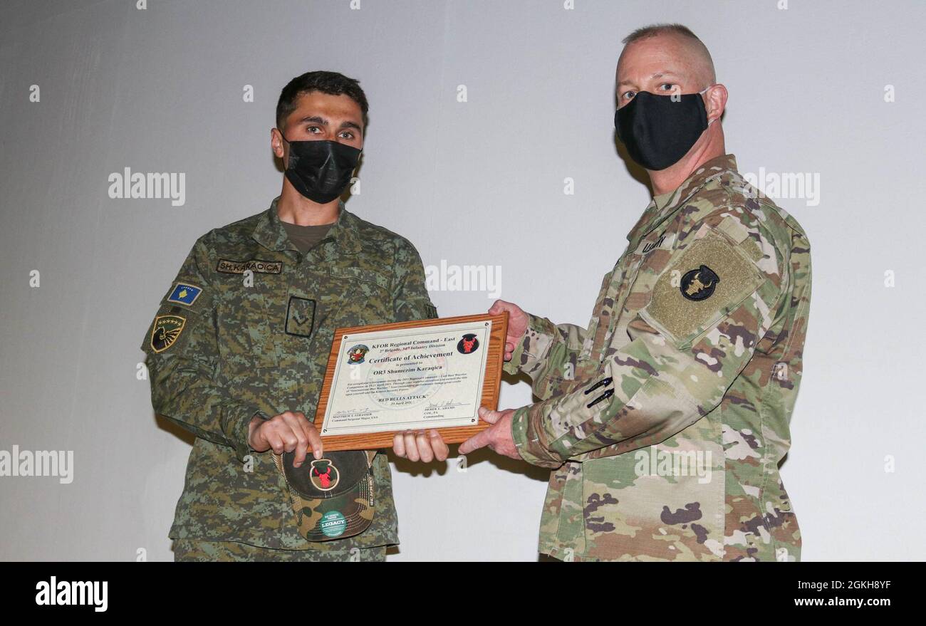 Col. Derek Adams, commander of Regional Command-East, Kosovo Force ...