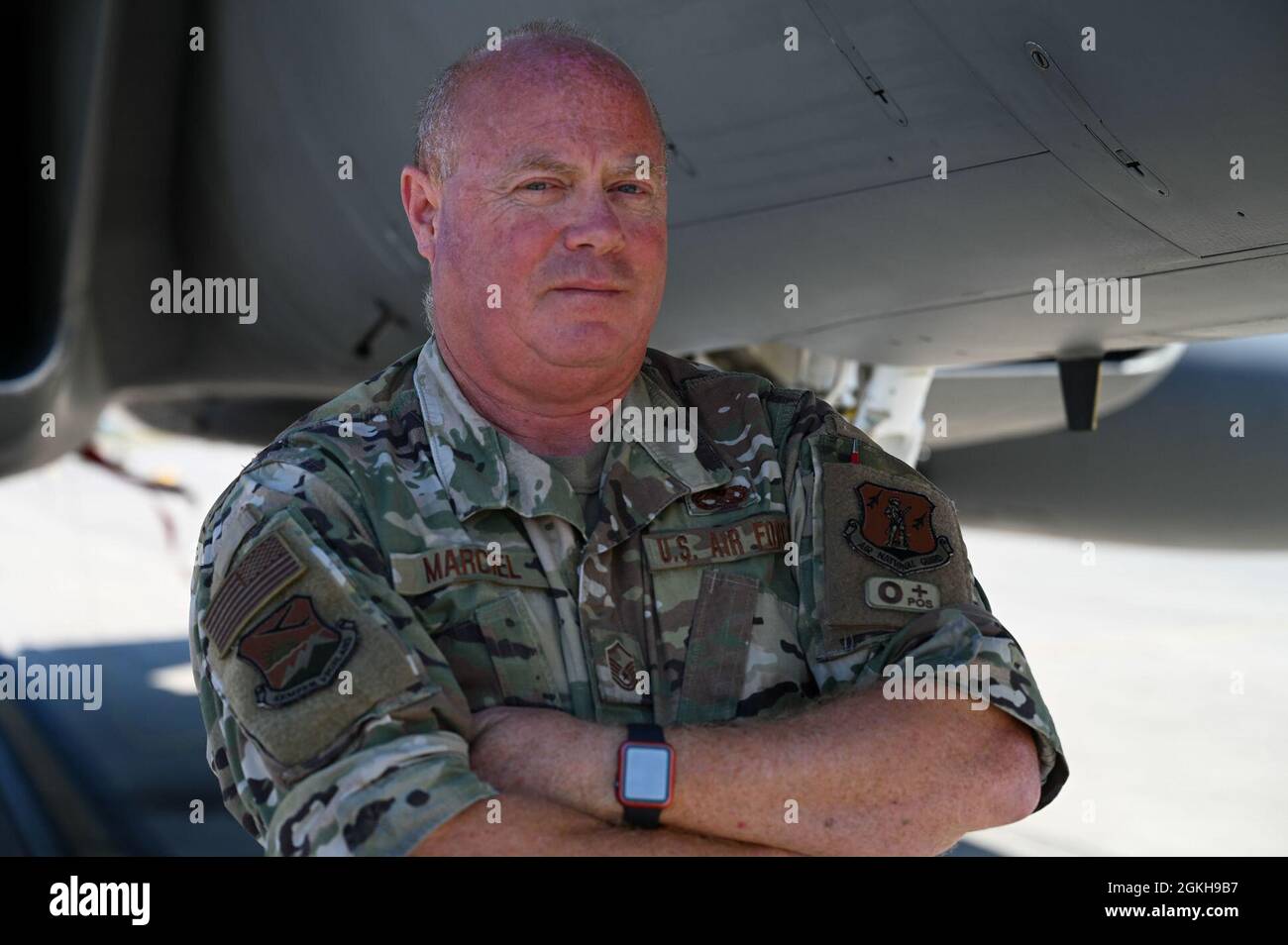 U.S. Air Force Master Sgt. David Marciel, a crew chief with the 142nd ...