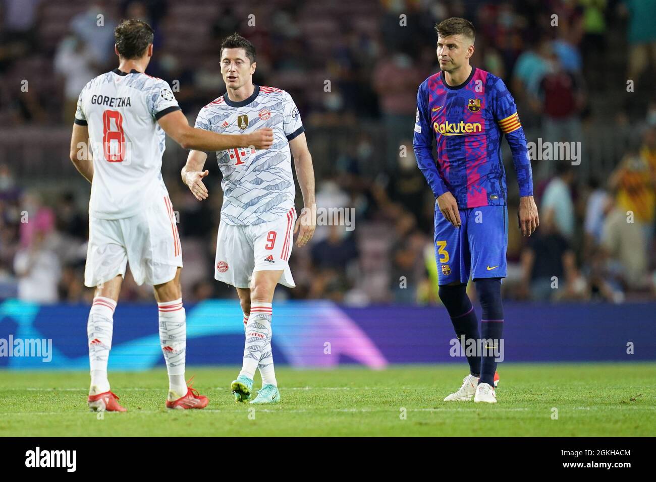 Leon Goretzka and Robert Lewandowski of FC Bayern Munich during the ...
