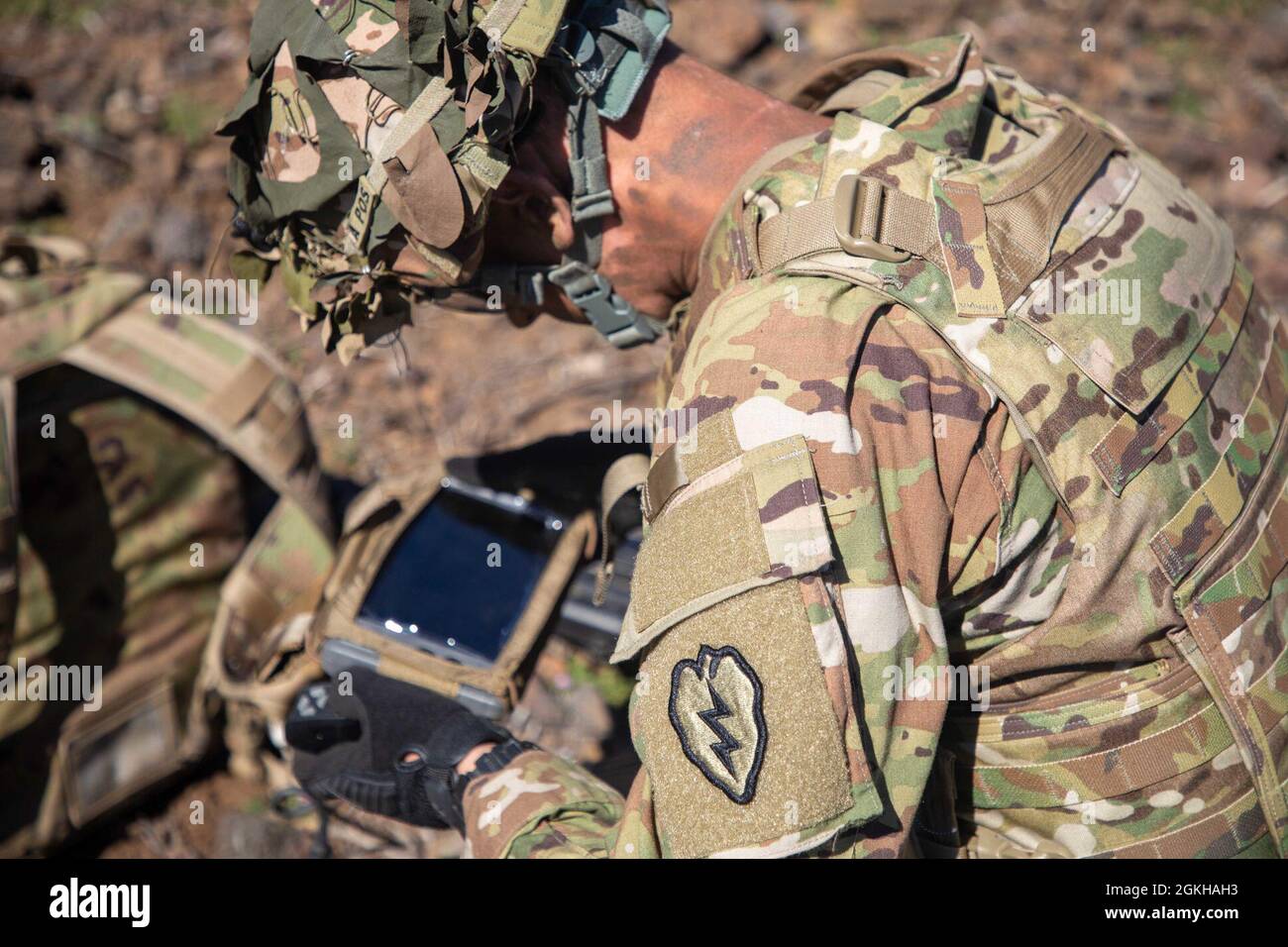 Pfc. Ian Brasier, a cavalry scout assigned to Blackfoot Troop, 3rd ...