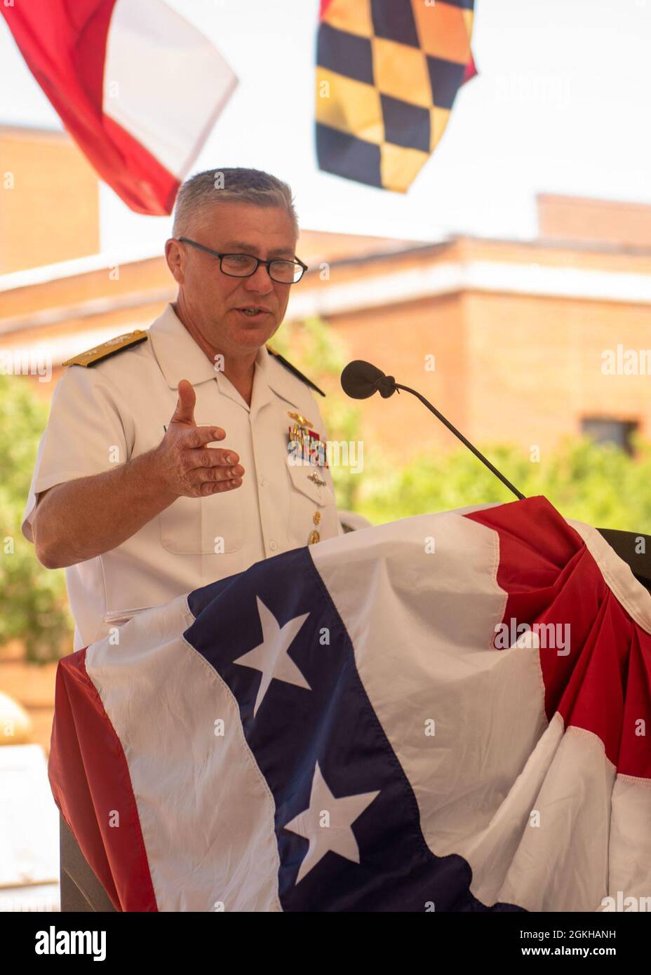 KINGS BAY, Ga., (April 22, 2021) Rear Adm. John Spencer, commander ...