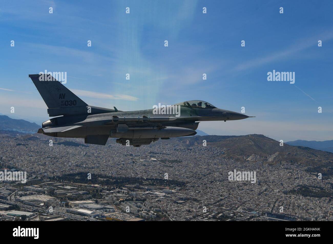 A U.S. Air Force F-16 Fighting Falcon with the 510th Fighter Squadron ...