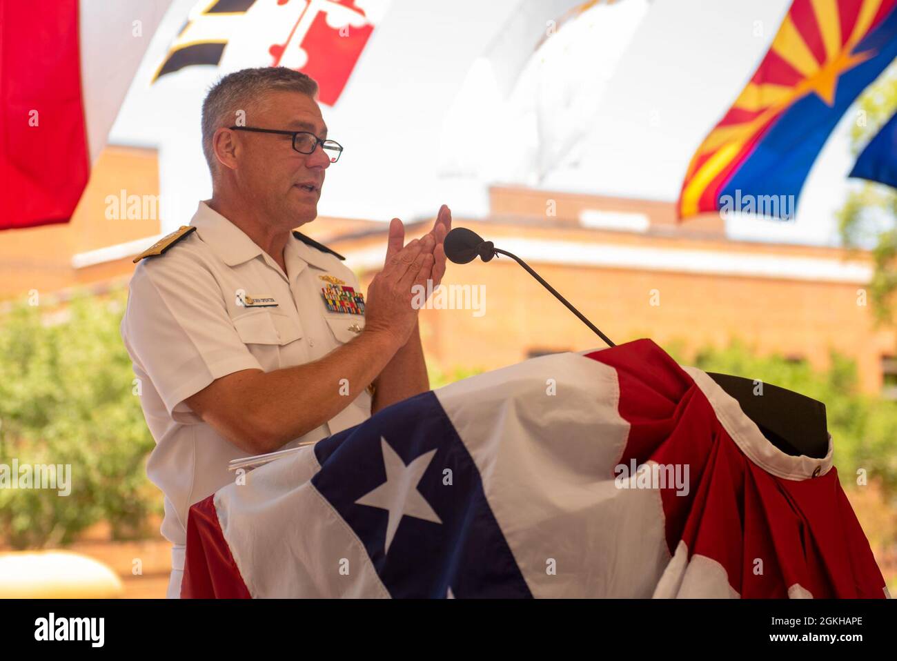 KINGS BAY, Ga., (April 22, 2021) Rear Adm. John Spencer, commander ...