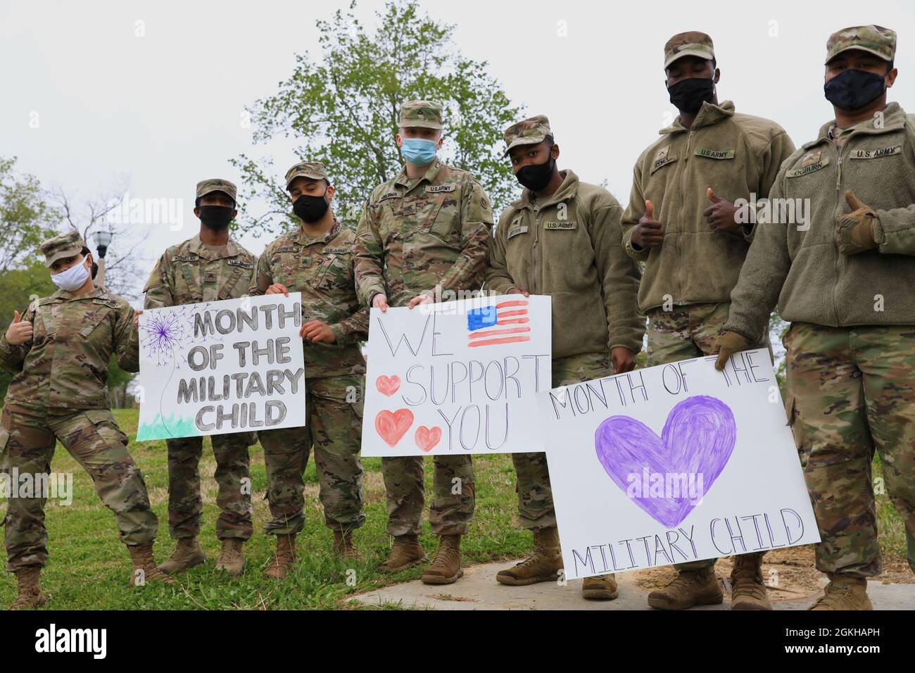 Soldiers with the 1st Theater Sustainment Command showed their support ...