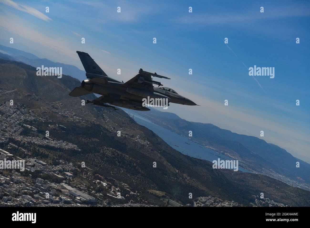 A U.S. Air Force F-16 Fighting Falcon with the 510th Fighter Squadron ...