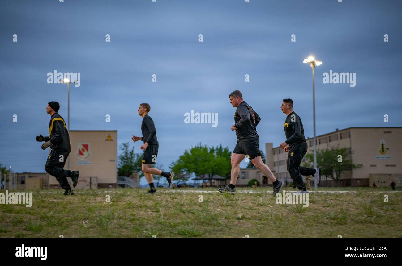 During an early morning mentorship physical training session, Col. Ryan ...