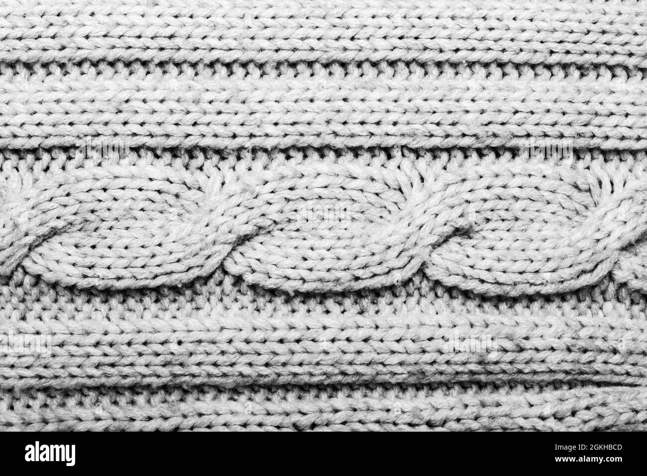 Texture backdrop photo of grey colored cable knitted fabric cloth Stock ...