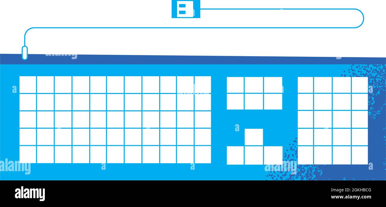 computer keyboard on white background Stock Vector Image & Art - Alamy
