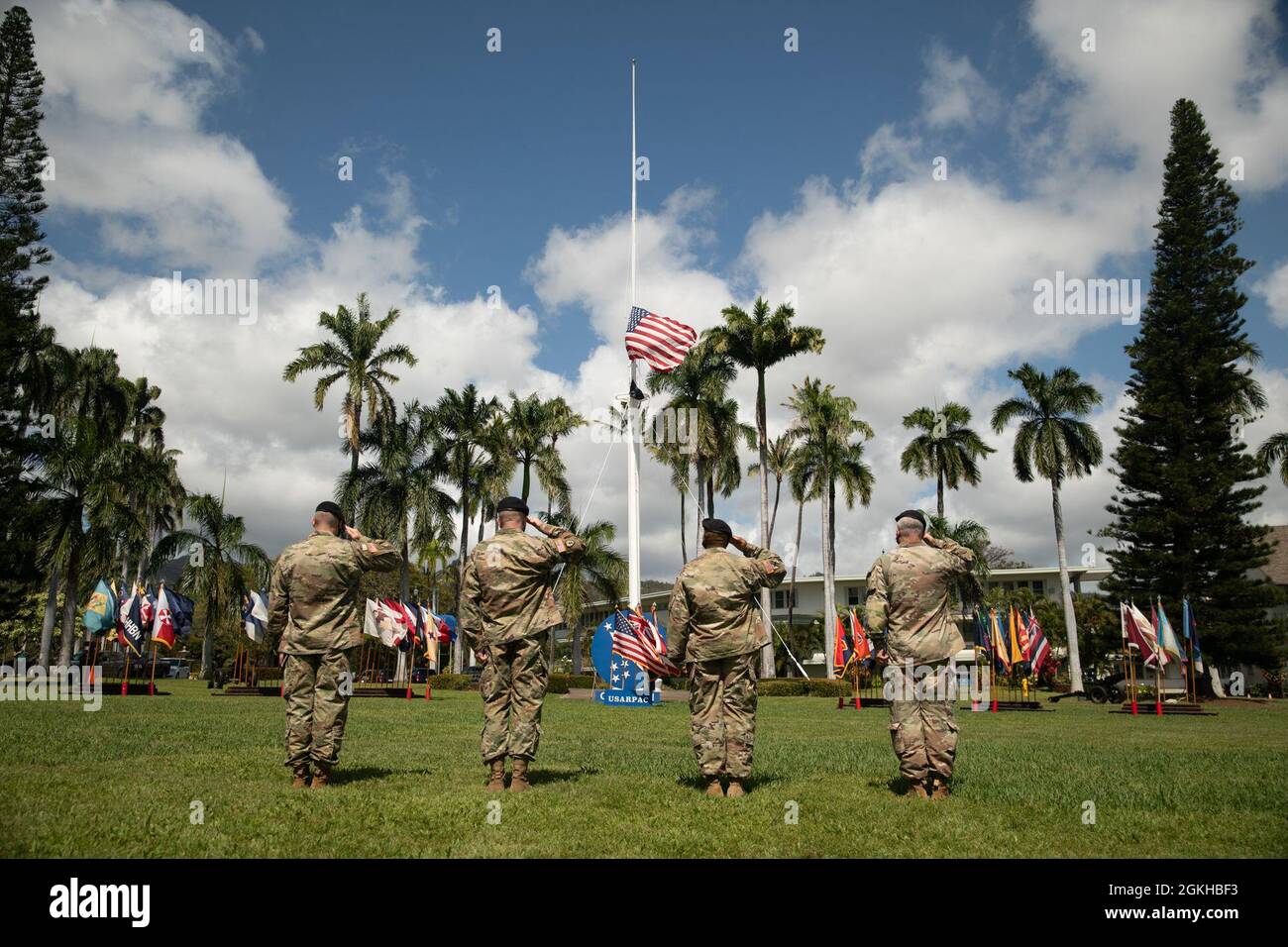 U.S. Army Pacific held a Flying V ceremony, April 22, to welcome Maj ...